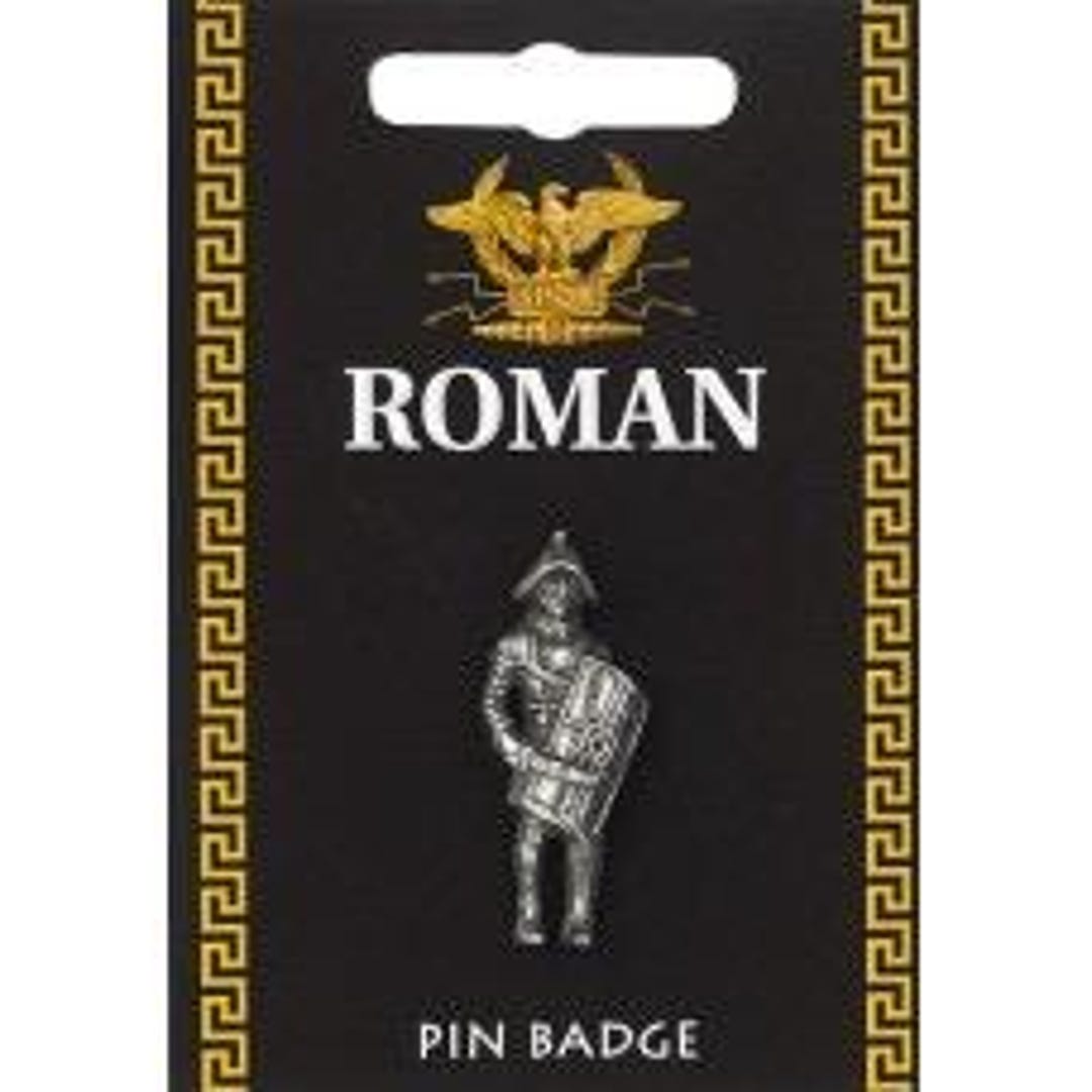 Roman Gladiator Silver Pewter Pin Badge - Etsy