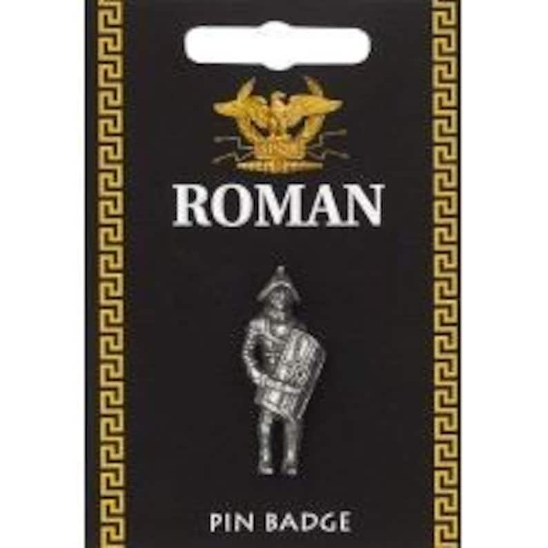 Roman Gladiator Silver Pewter Pin Badge - Etsy