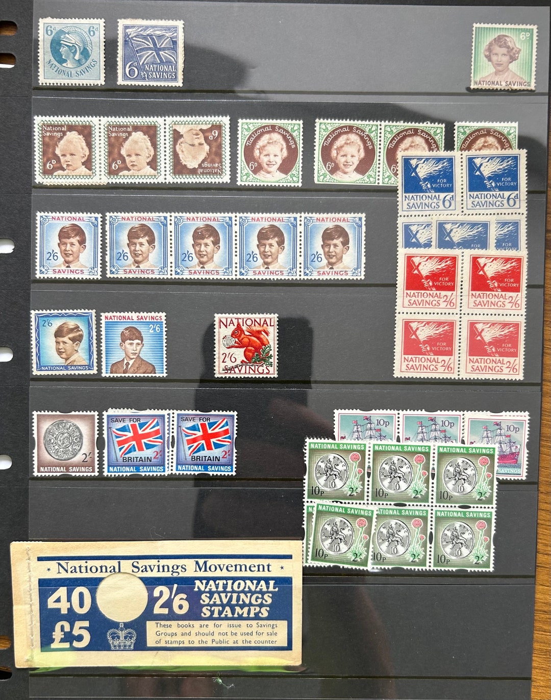 1918-1973 National Saving Stamps Collection Including Original Booklet ...