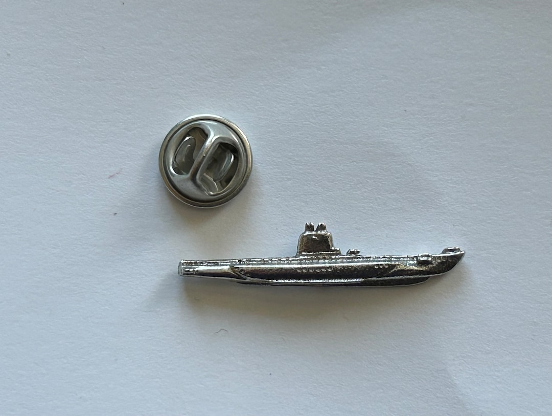 Navy Submarine Silver Pewter Pin Badge - Etsy