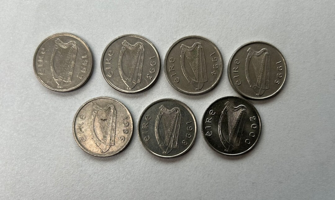 1992-2000 Irish 5p Date Run Coin Set - Etsy