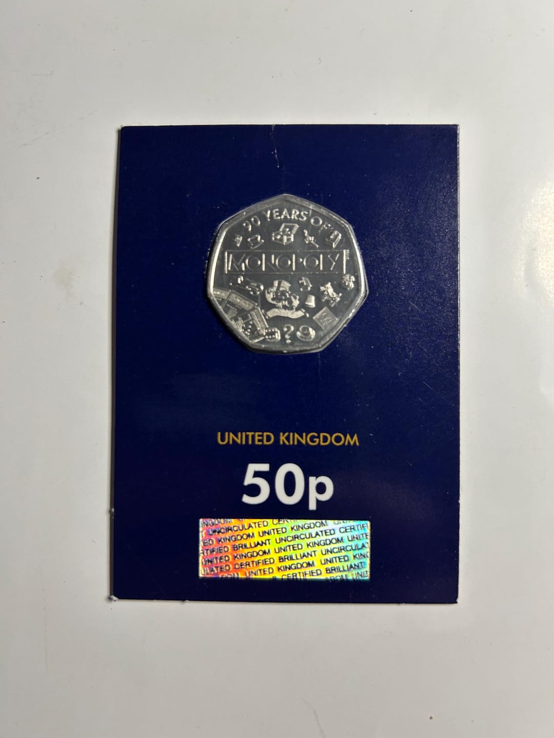 2025 Monopoly Carded United Kingdom 50p Coin BUNC Commemorative Coin ...