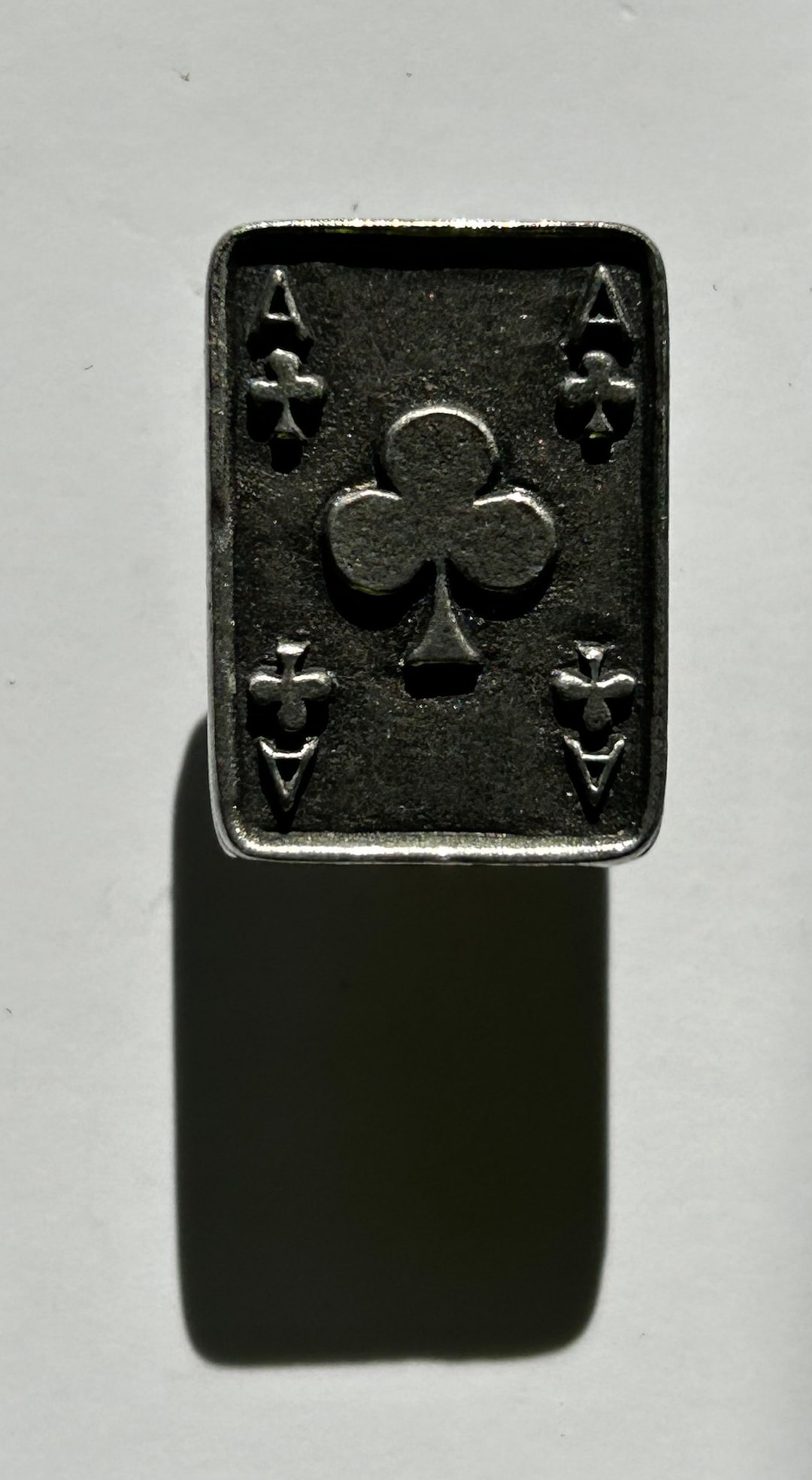 Ace of Spades Silver Pewter Pin Badge - Etsy