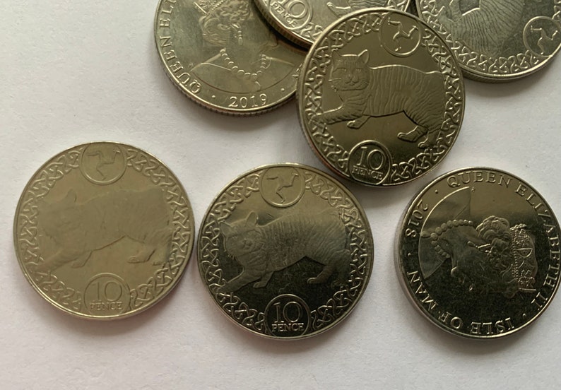 Manx Cat Isle of Man 10p - Etsy
