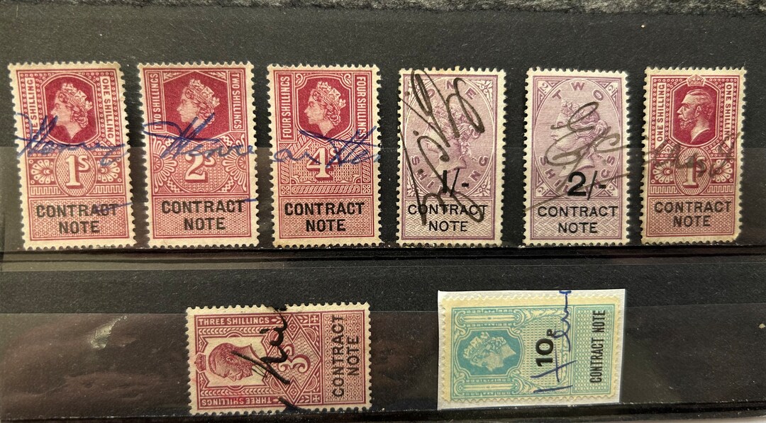 1910 Contract Note Revenue Stamps - Etsy