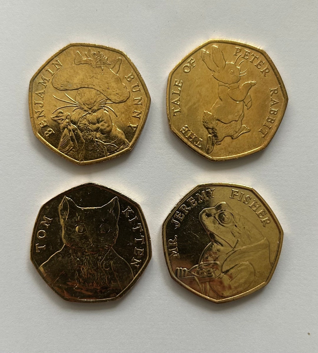 2017 Beatrix Potter 50p Coin Set Gold Plated - Etsy