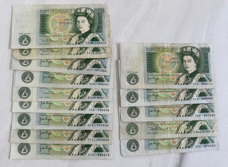 1978 Sir Isaac Newton Bank of England One Pound Note - Etsy