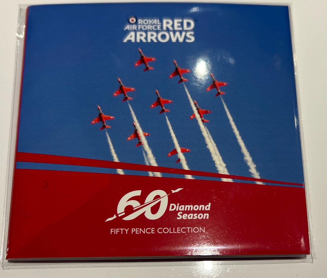 2024 RAF the Red Arrows Brilliant Uncirculated 50p Set of 5 - Etsy
