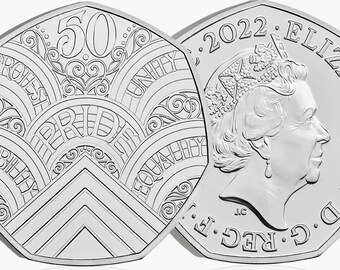 2022 50 Years of Pride LGBTQ Rights UK 50p Brilliant - Etsy UK