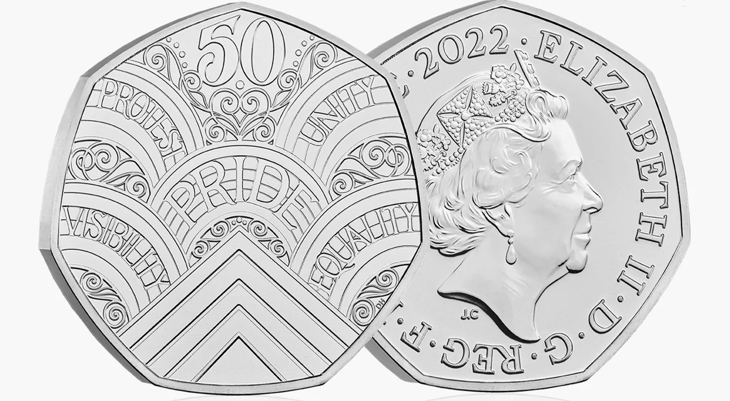 50 Years of Pride 50p Uncirculated Coin - Etsy