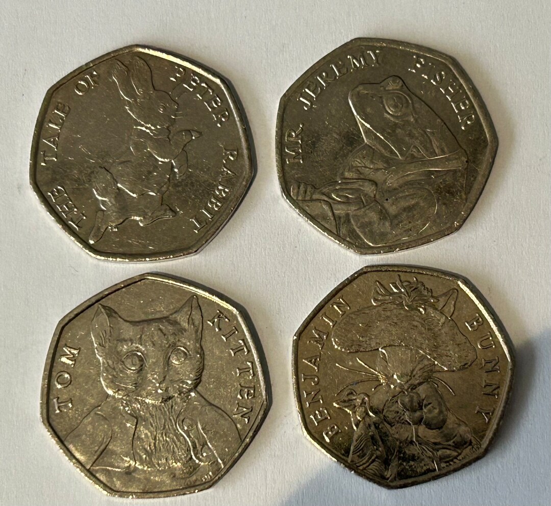 2017 Beatrix Potter 50p Coin Set of Four - Etsy UK