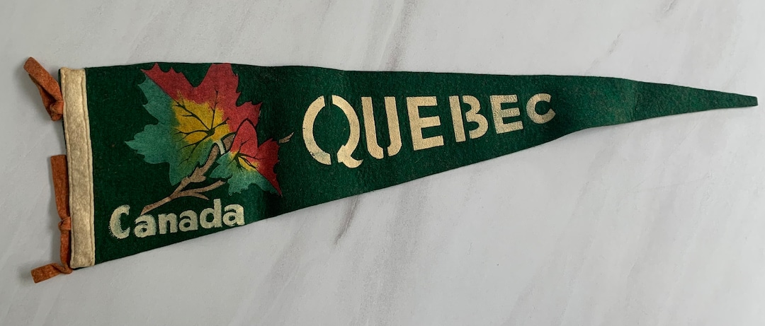 Vintage Original Pennant Quebec Canada - Etsy