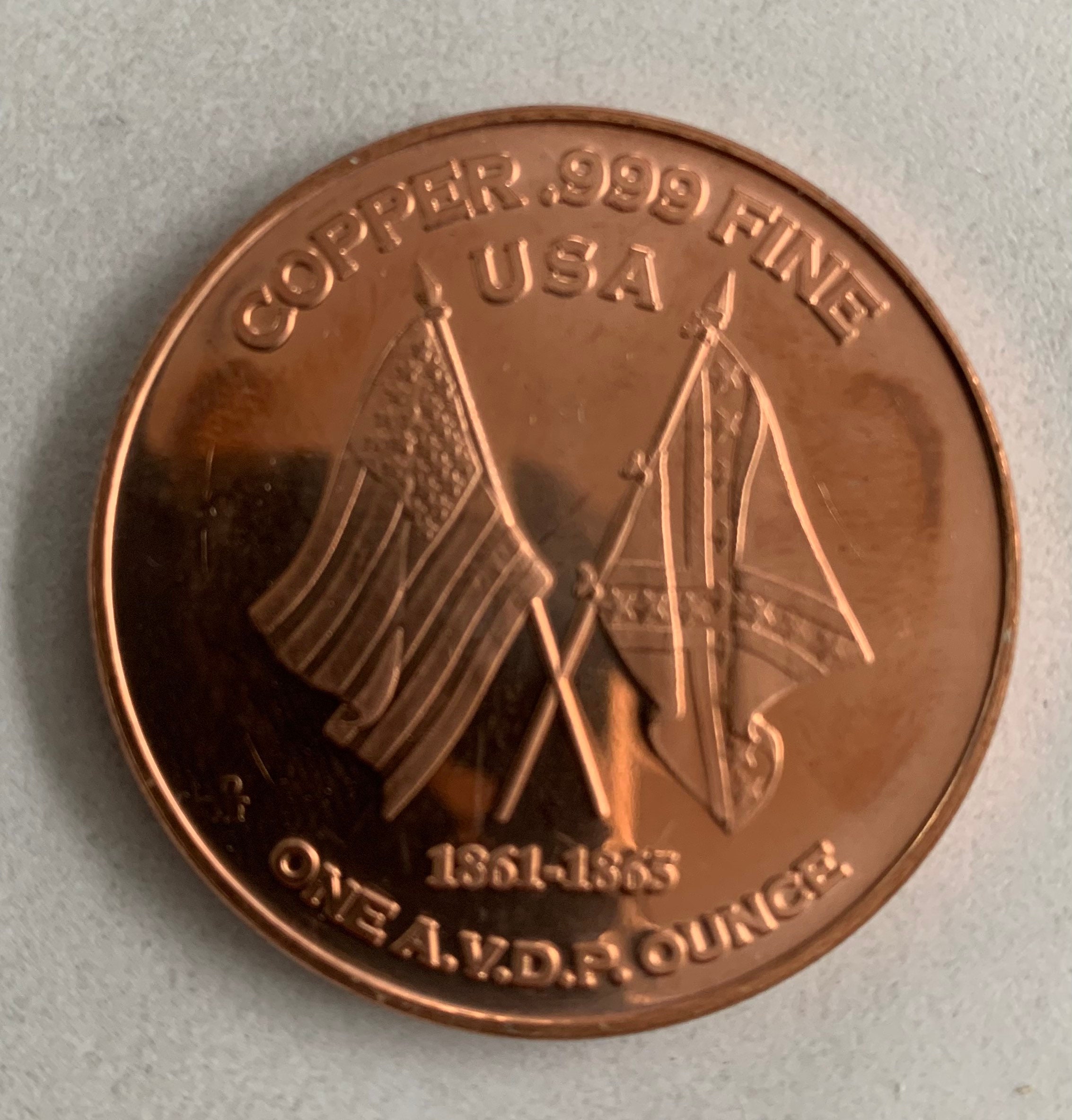 American Civil War Battle of Shiloh .999 Fine 1oz Copper Coin - Etsy