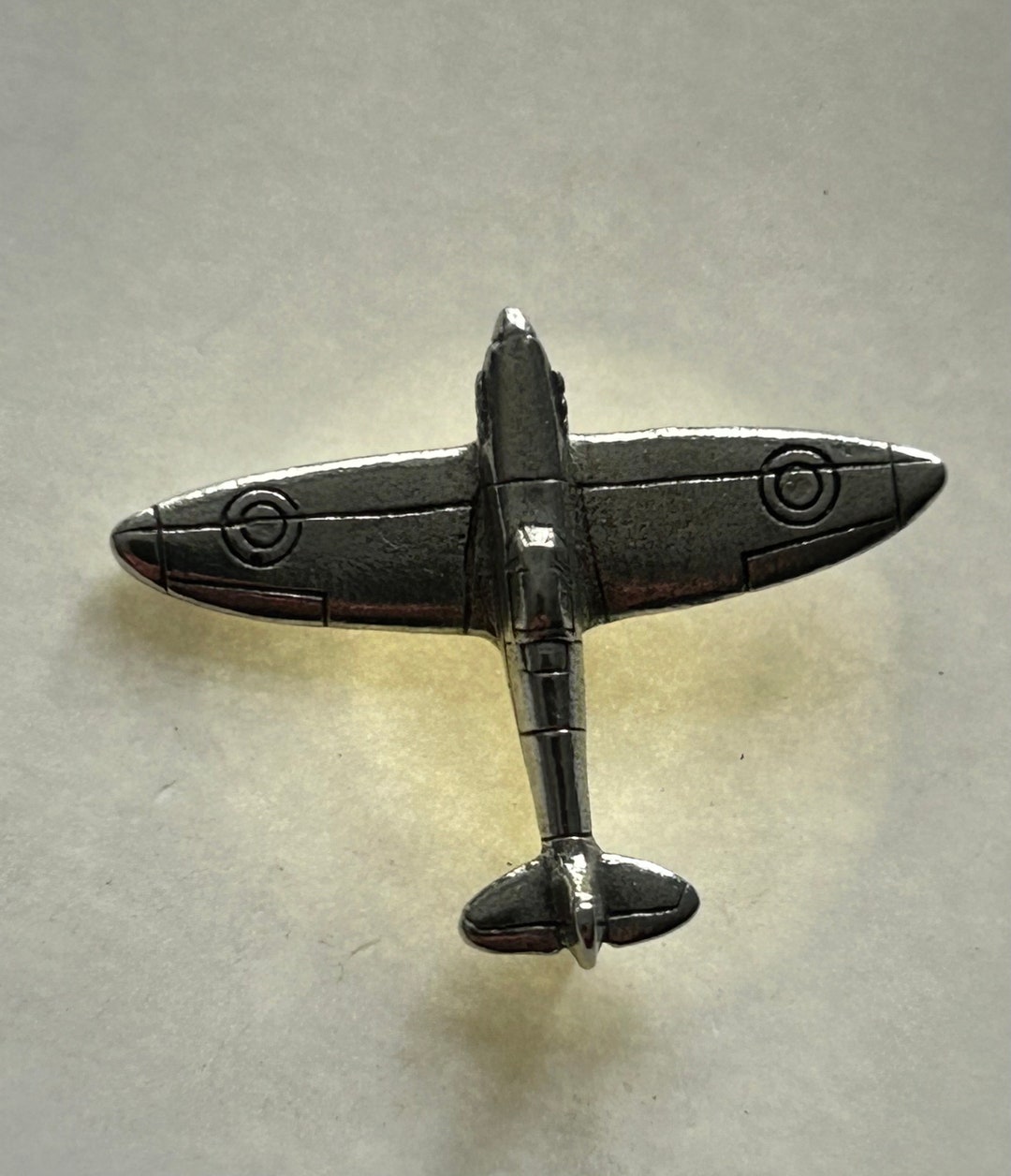 Spitfire Silver Pewter Pin Badge - Etsy