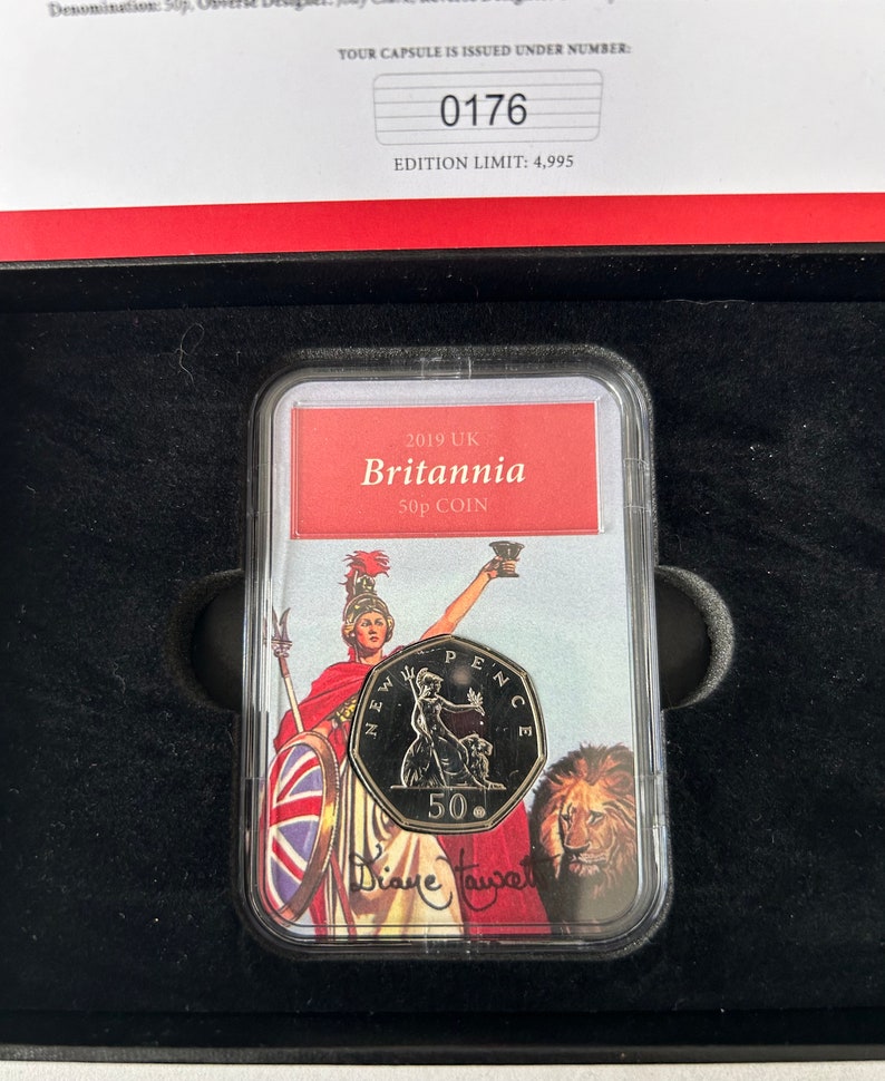 2019 Britannia 50th Anniversary Uncirculated Fifty Pence 50p Coin Privy ...