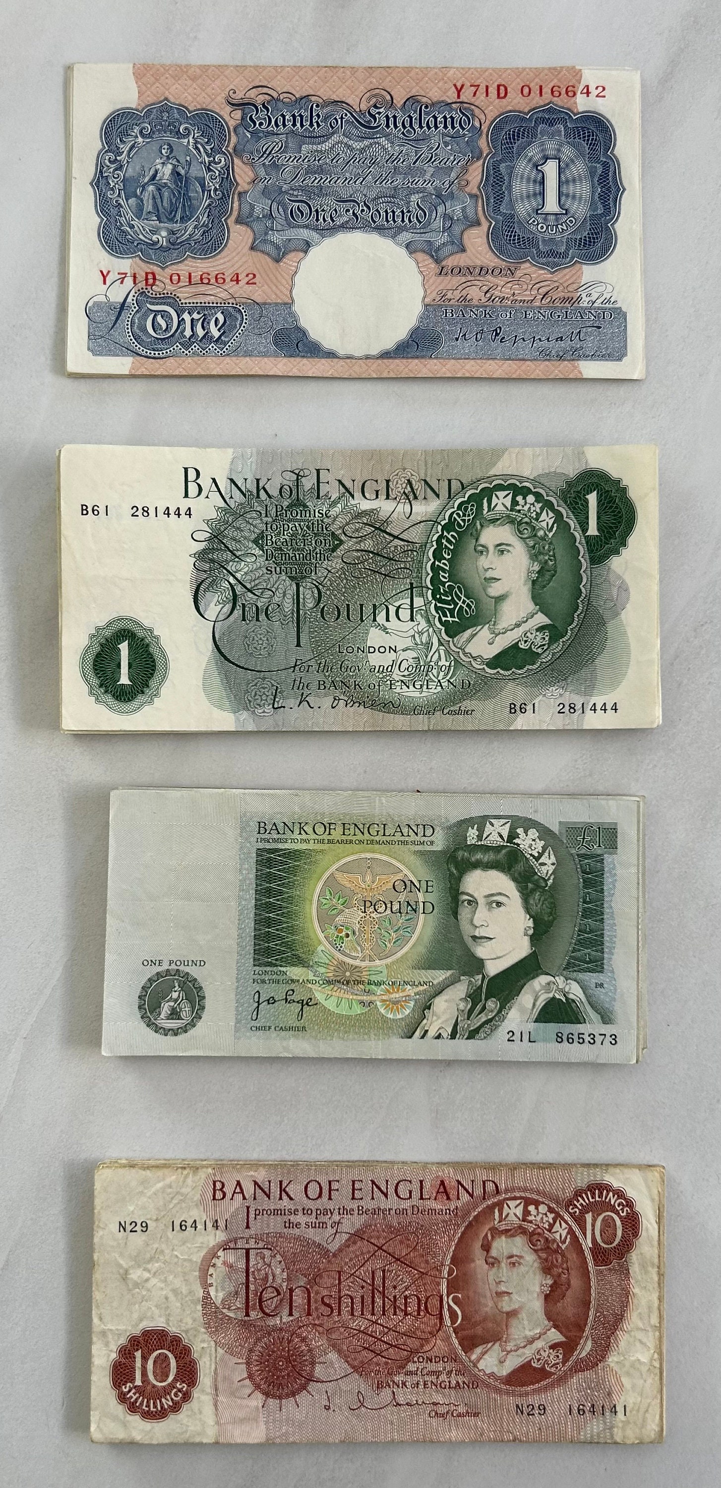 1960 - 1977 Bank of England One Pound Note - Etsy