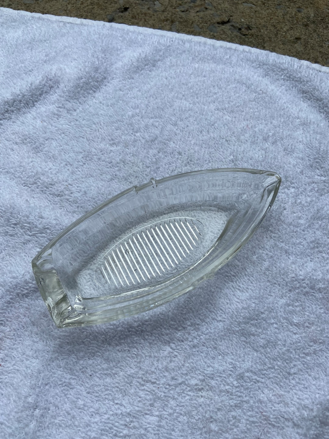 Vintage Glass Boat Ashtray - Etsy