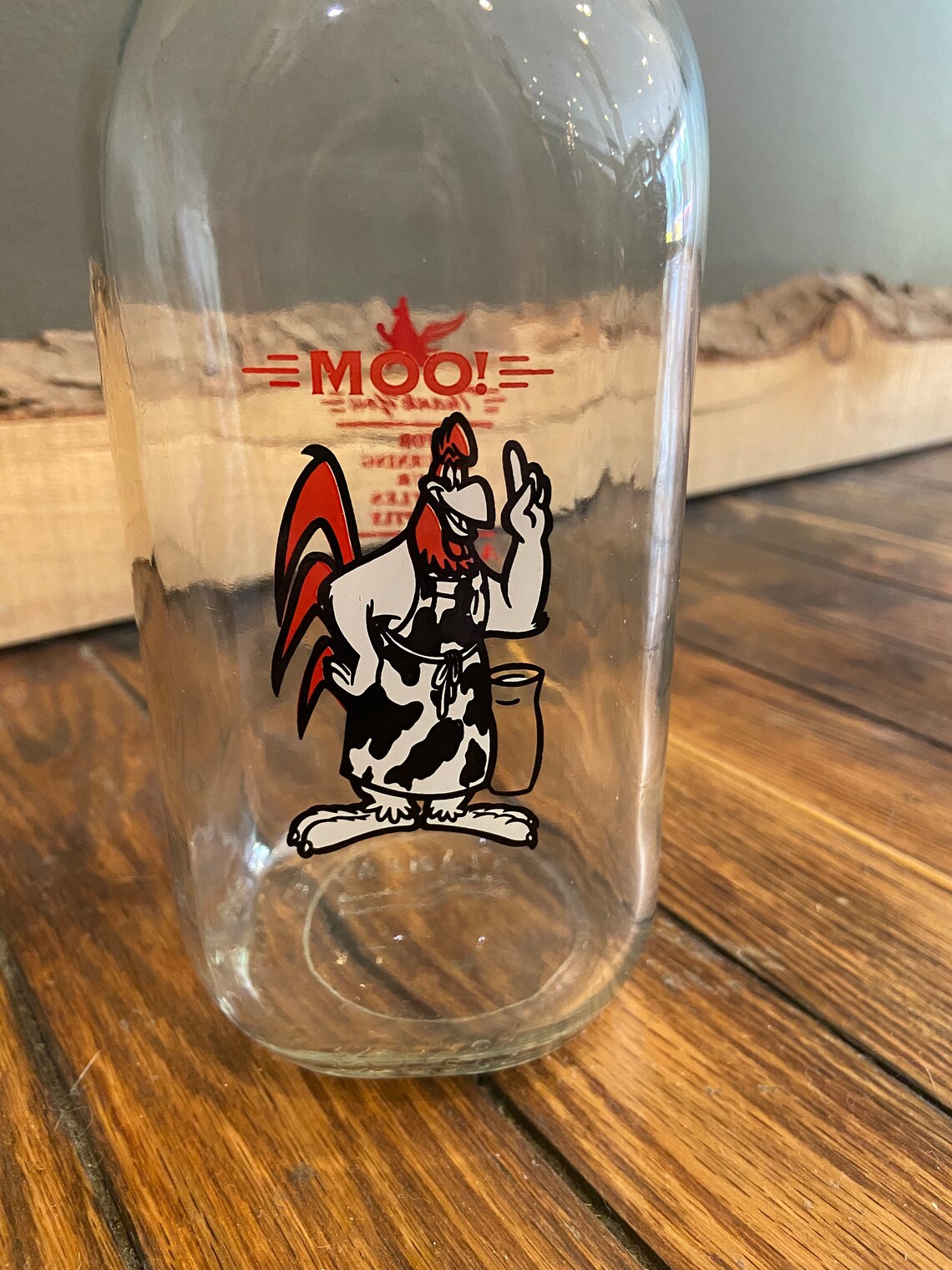 Warner Bros Store ACME Dairy Farms Foghorn Glass Milk Bottle - Etsy