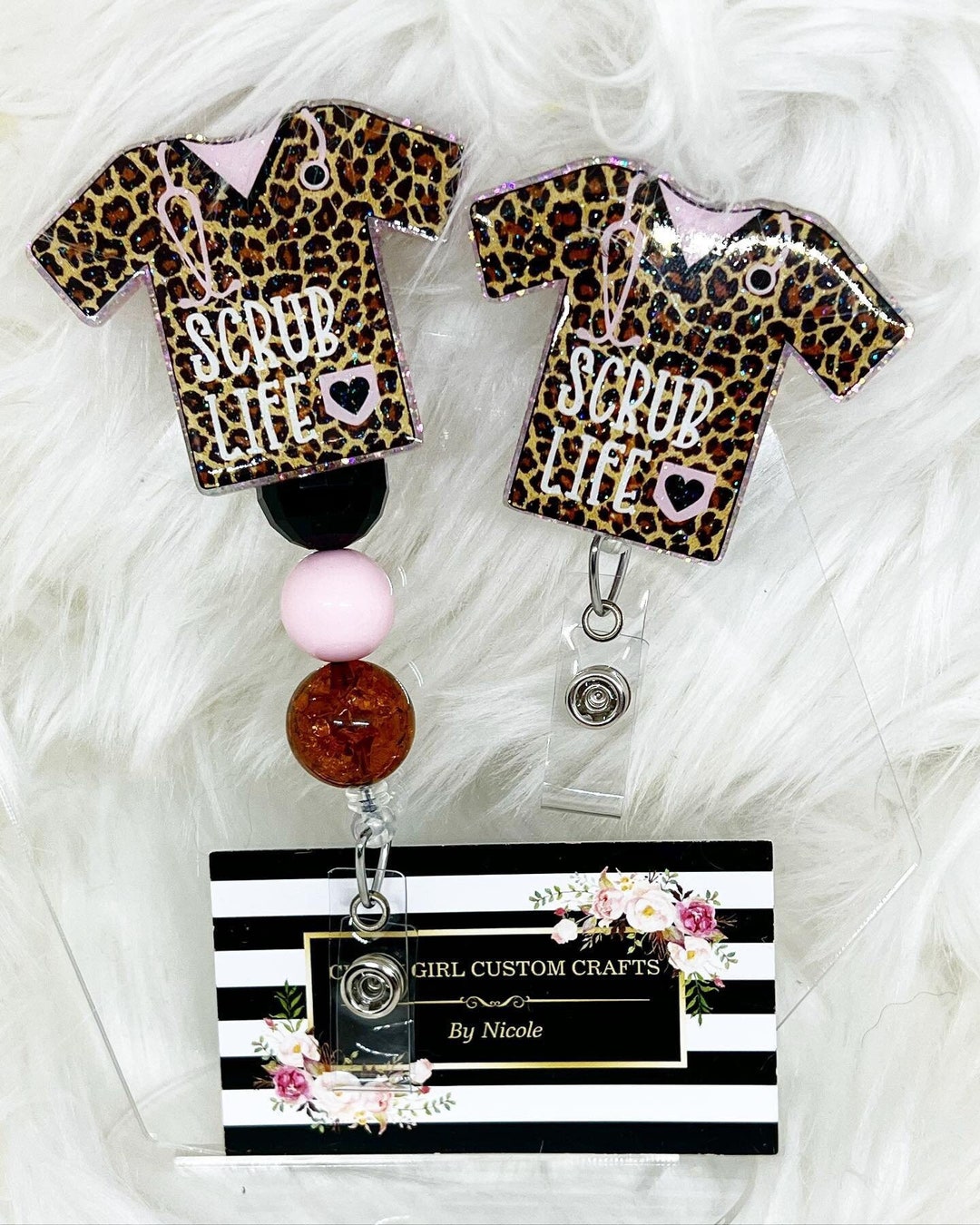 Leopard Print Scrub Life, Scrubs, Shirt, Nurse, Bubblegum Bead and ...
