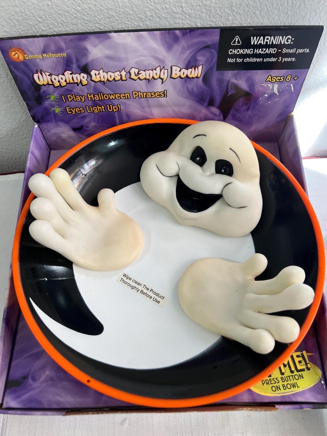 Vintage Gemmy Ghost Candy Bowl NOS - Etsy