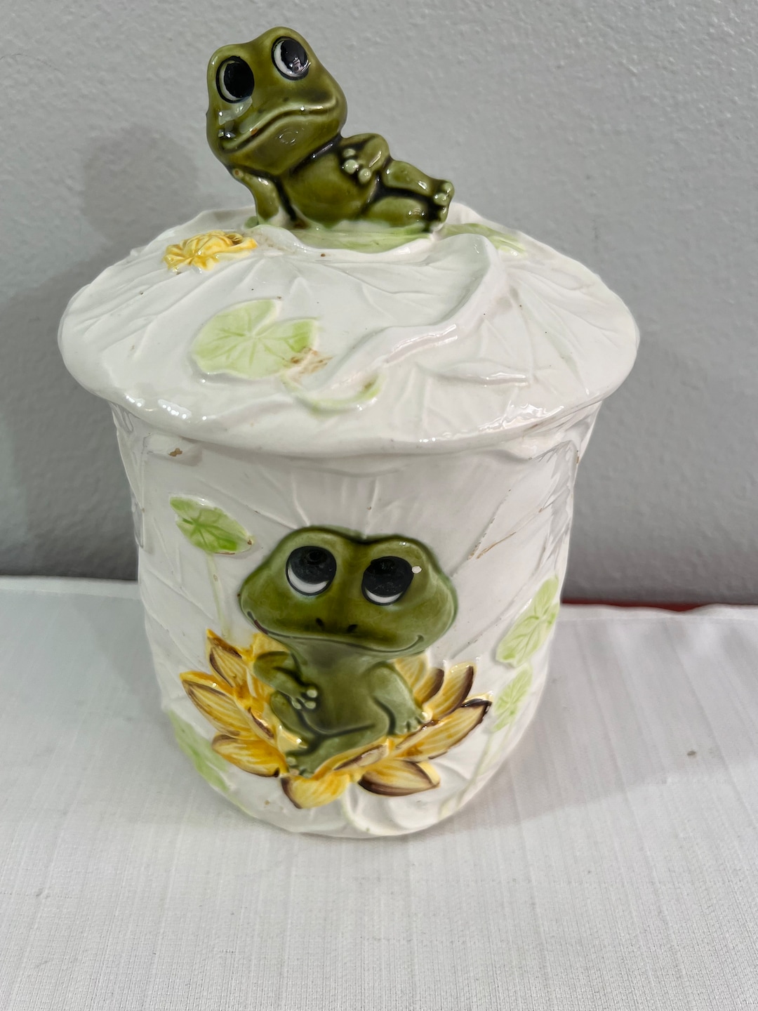 Vintage Neil the Frog Canister 9” - Etsy