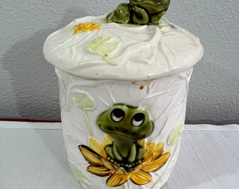 Vintage Neil the Frog Ceramic Cookie Jar LARGE - Etsy