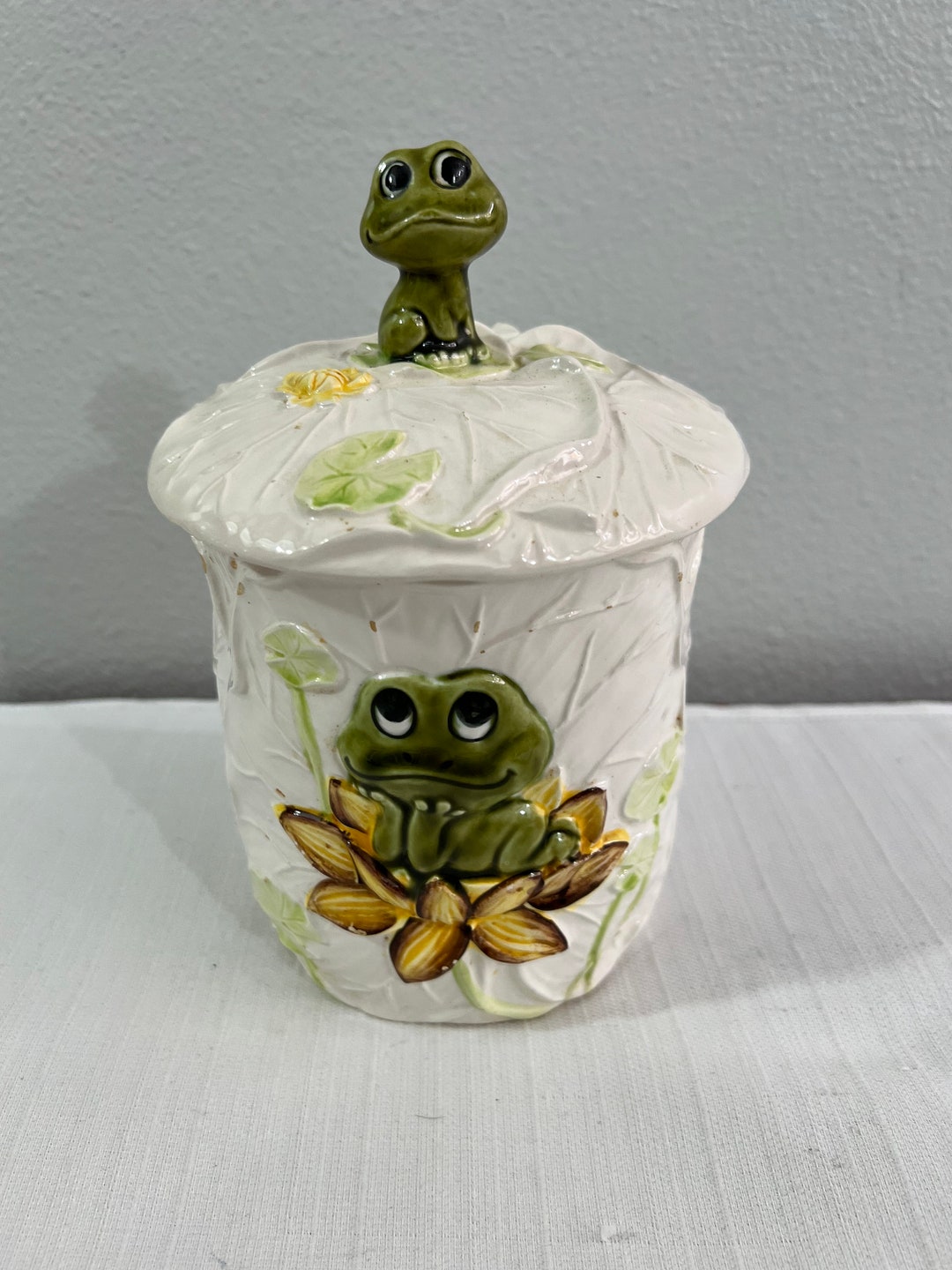 Vintage Neil the Frog Canister 8 - Etsy