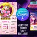 Princess Peach Super Mario Milestone Board: Editable and Personalized ...
