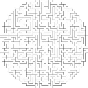 Set3 - 10 DIFFICULT Mazes for FUN or for Vision Therapy - Red Writing ...