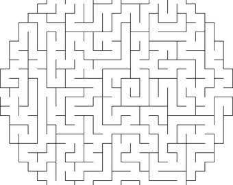 Set3 - 10 DIFFICULT Mazes for FUN or for Vision Therapy - Red Writing ...