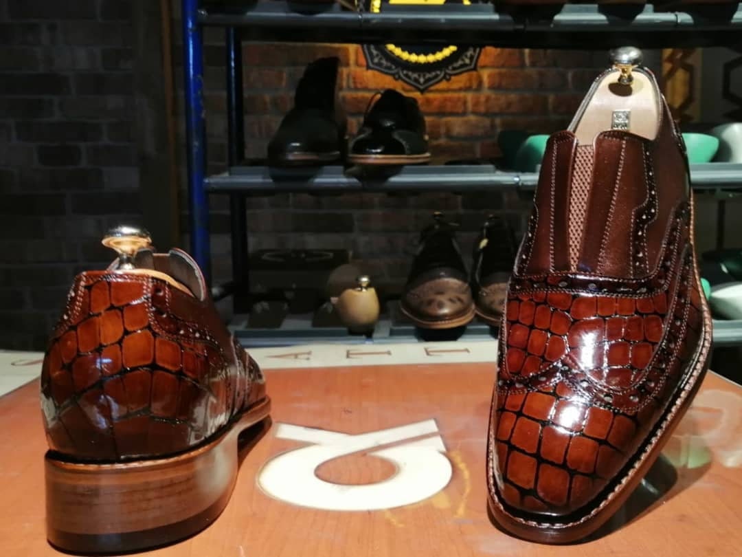 Custom Shoes for Men Leather Loafers for Men Red Alligator - Etsy