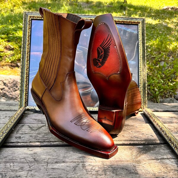 Riding Cowboy Boots - Etsy