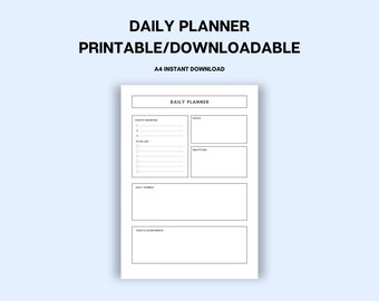 Daily Planner Printable, Instant Download - Etsy