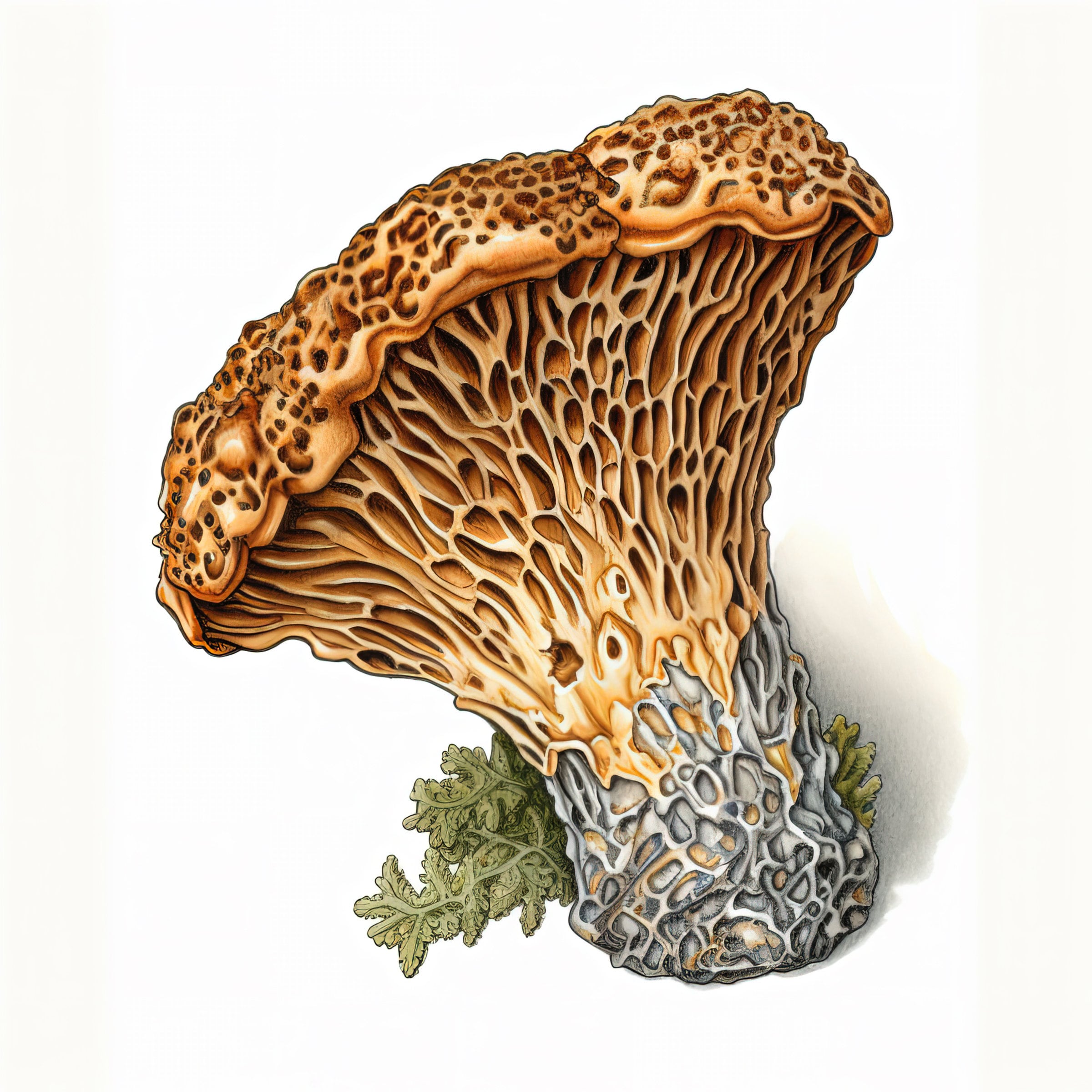 Printable, Mushroom, Download, Morel, Drawing, Digital Art, Print - Etsy