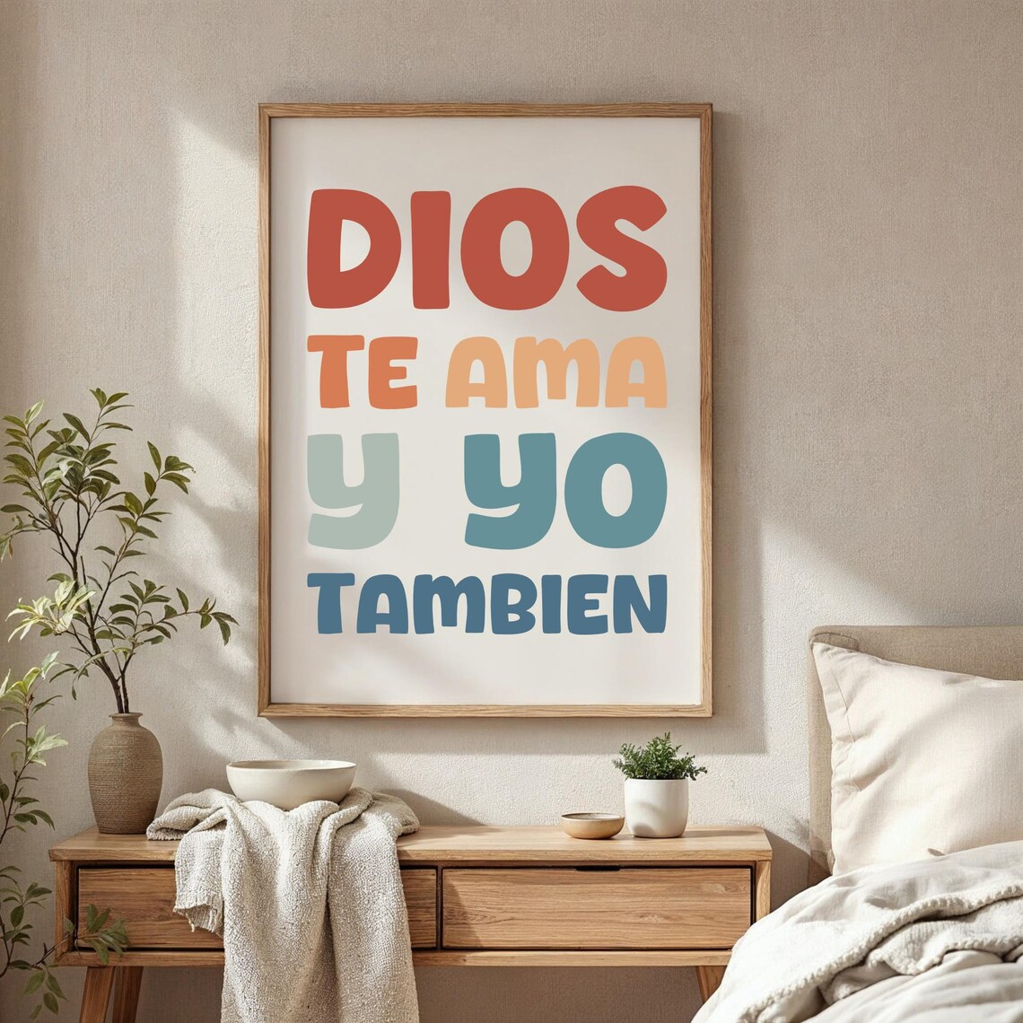 Dios Te Ama Y Yo También - Christian Wall Art, Spanish Bible Verse ...