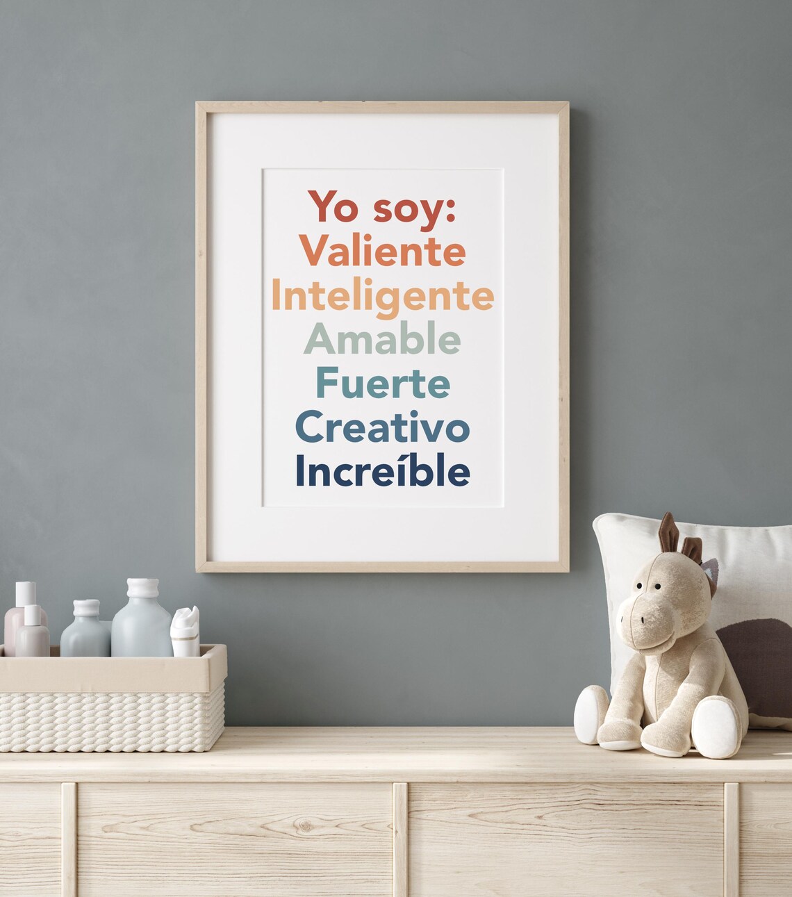 Afirmaciones Positivas - Yo Soy | Arte Enmarcado Motivador Para Niños Y ...
