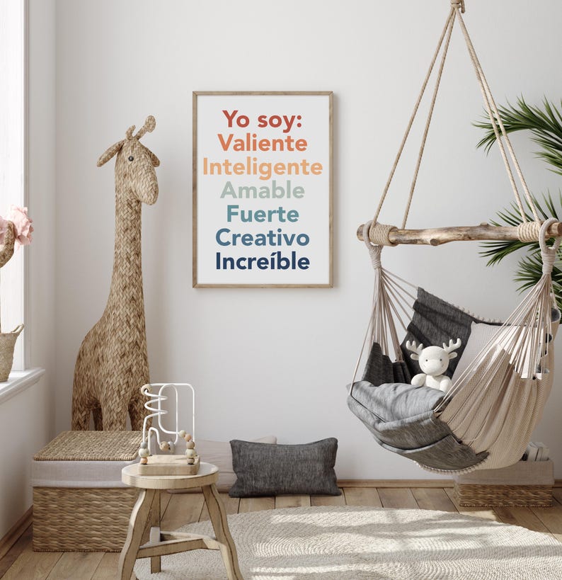 Afirmaciones Positivas - Yo Soy | Arte Enmarcado Motivador Para Niños Y ...