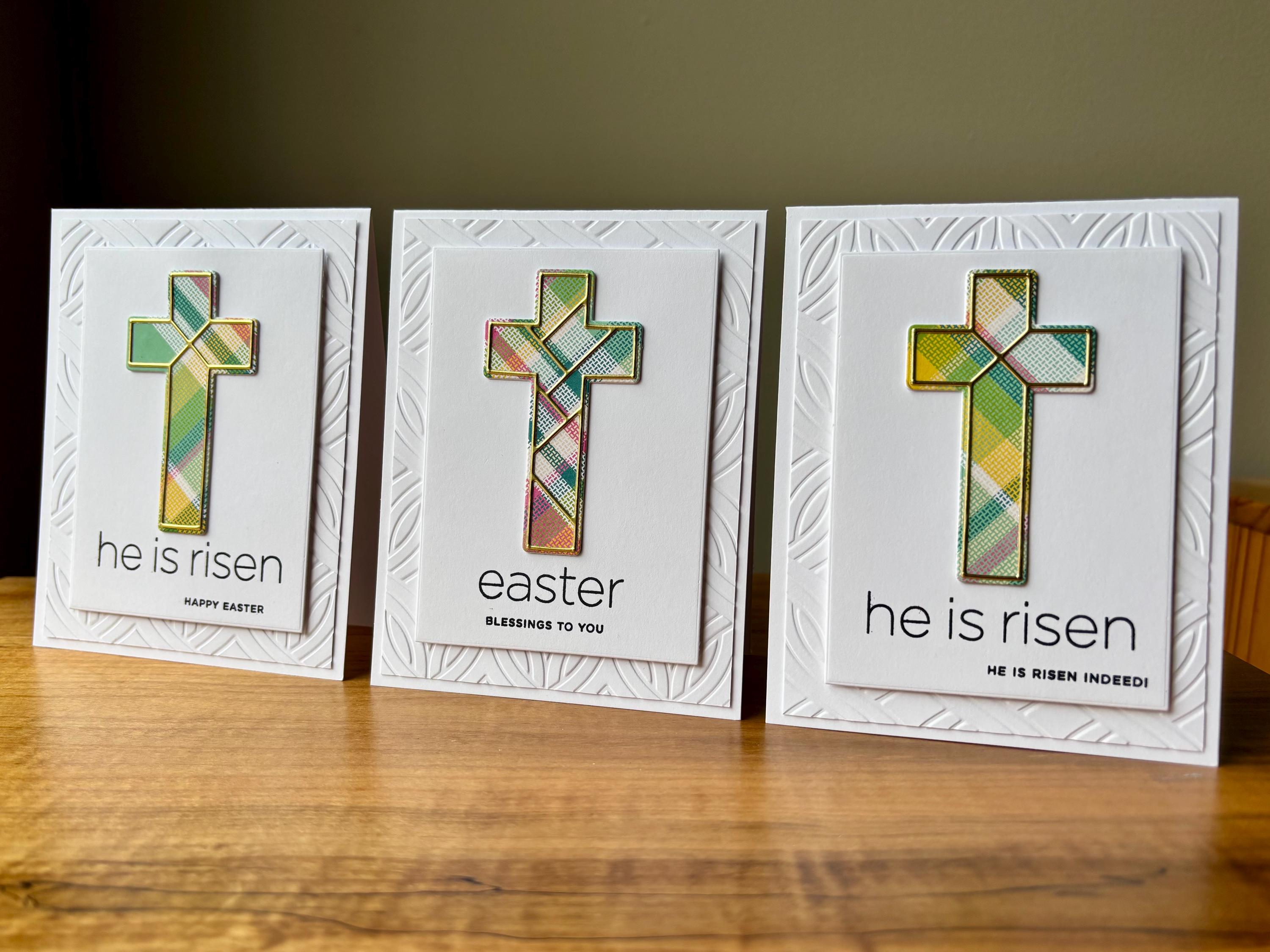 Easter Cross Card | He is Risen | Elegant Cross Card | Easter Blessings ...