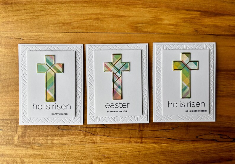 Easter Cross Card | He is Risen | Elegant Cross Card | Easter Blessings ...