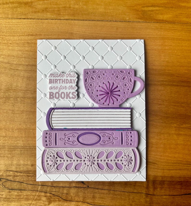 Book Lover Birthday Card | Elegant Birthday Card | Unique Hand ...
