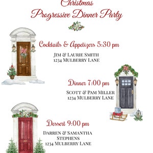Progressive Dinner, Christmas Dinner Party, Housewarming Party ...
