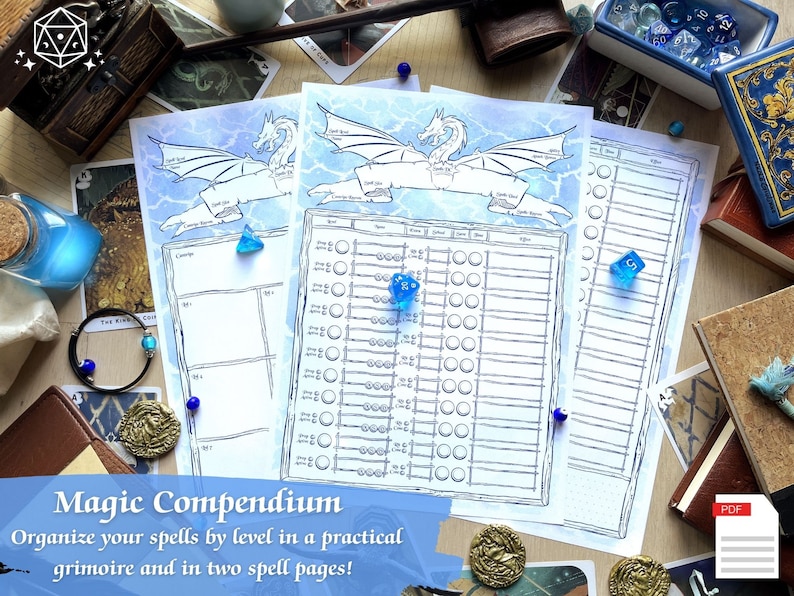 Draconic Power - A Magical Character Sheet Dnd 5e Games ENG/ITA - Etsy