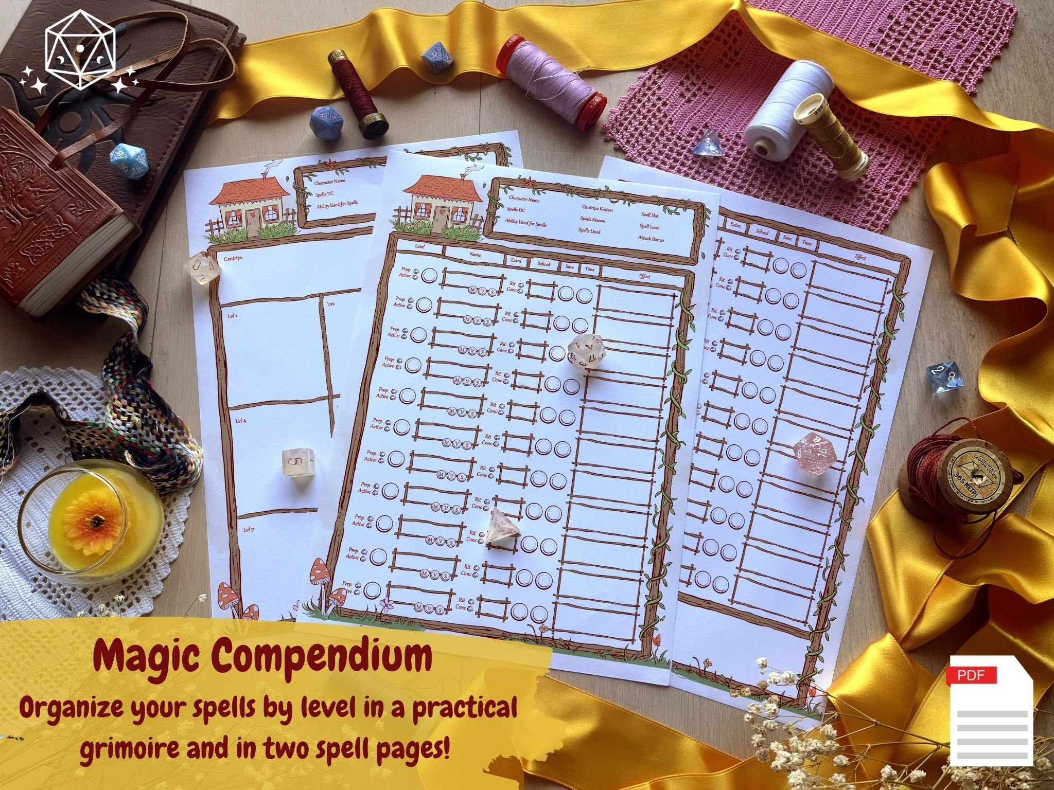 A Kind Embrace A Cottagecore Character Sheet Dnd 5e Games ENG/ITA - Etsy