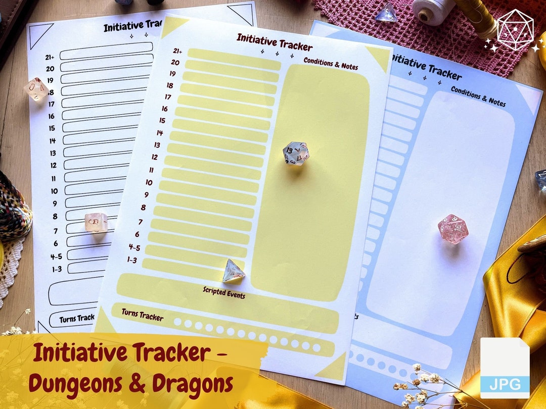 Initiative Tracker for Dnd 5e/3.5 and Pathfinder - Etsy