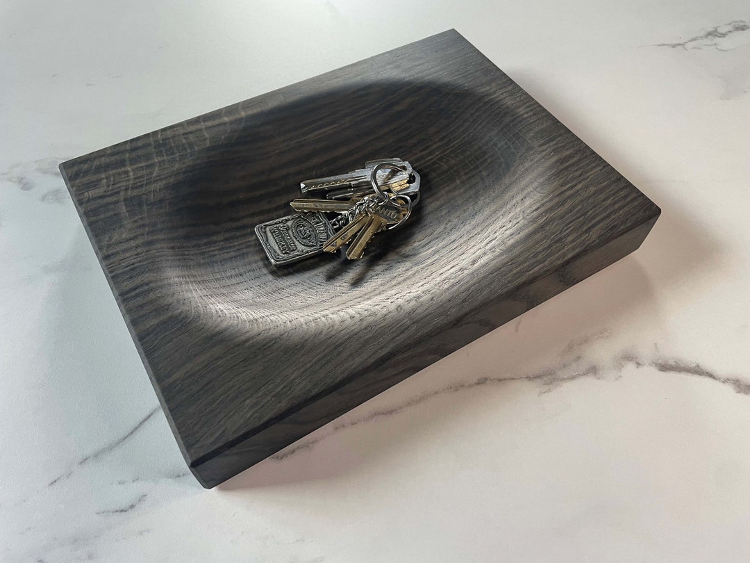 Bog Oak Wood Key Tray Valet Tray Pocket Emptier Key Storage ...