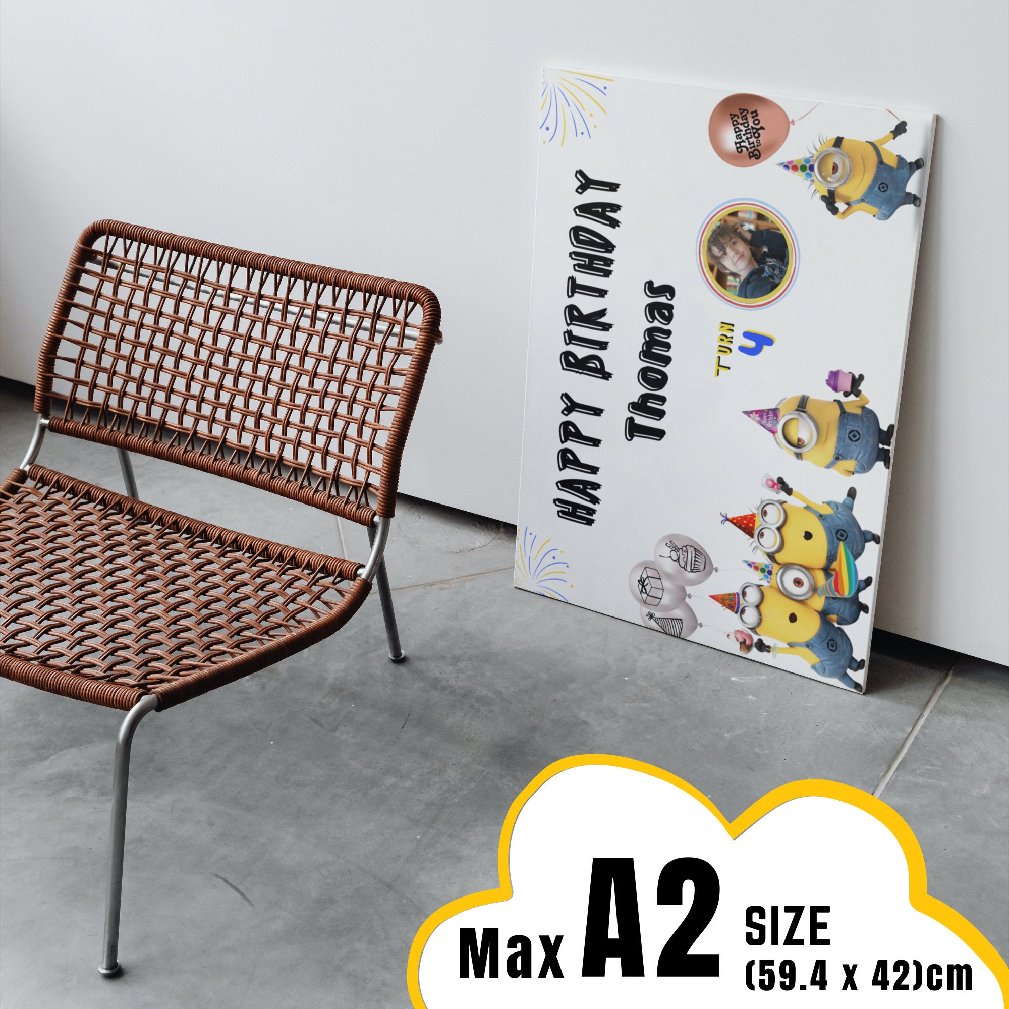 Minions Editable Template Birthday Poster . Minion Banner . Minion ...