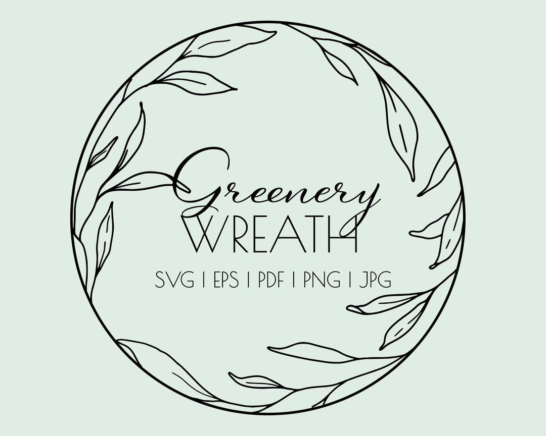 SVG Bundle | Hand-drawn Wreath | Greenery - Etsy