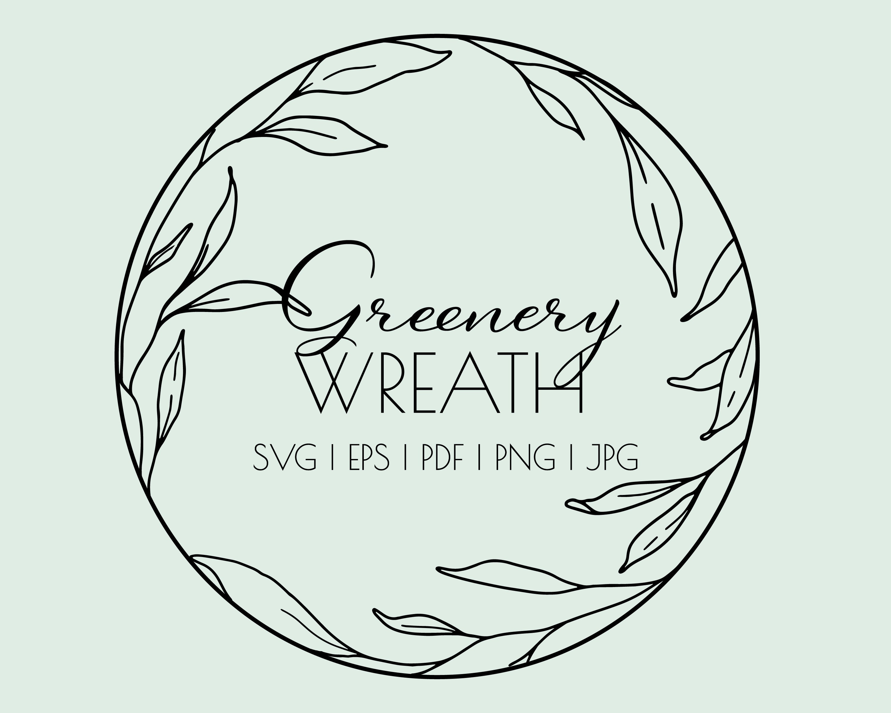 SVG Bundle | Hand-drawn Wreath | Greenery - Etsy
