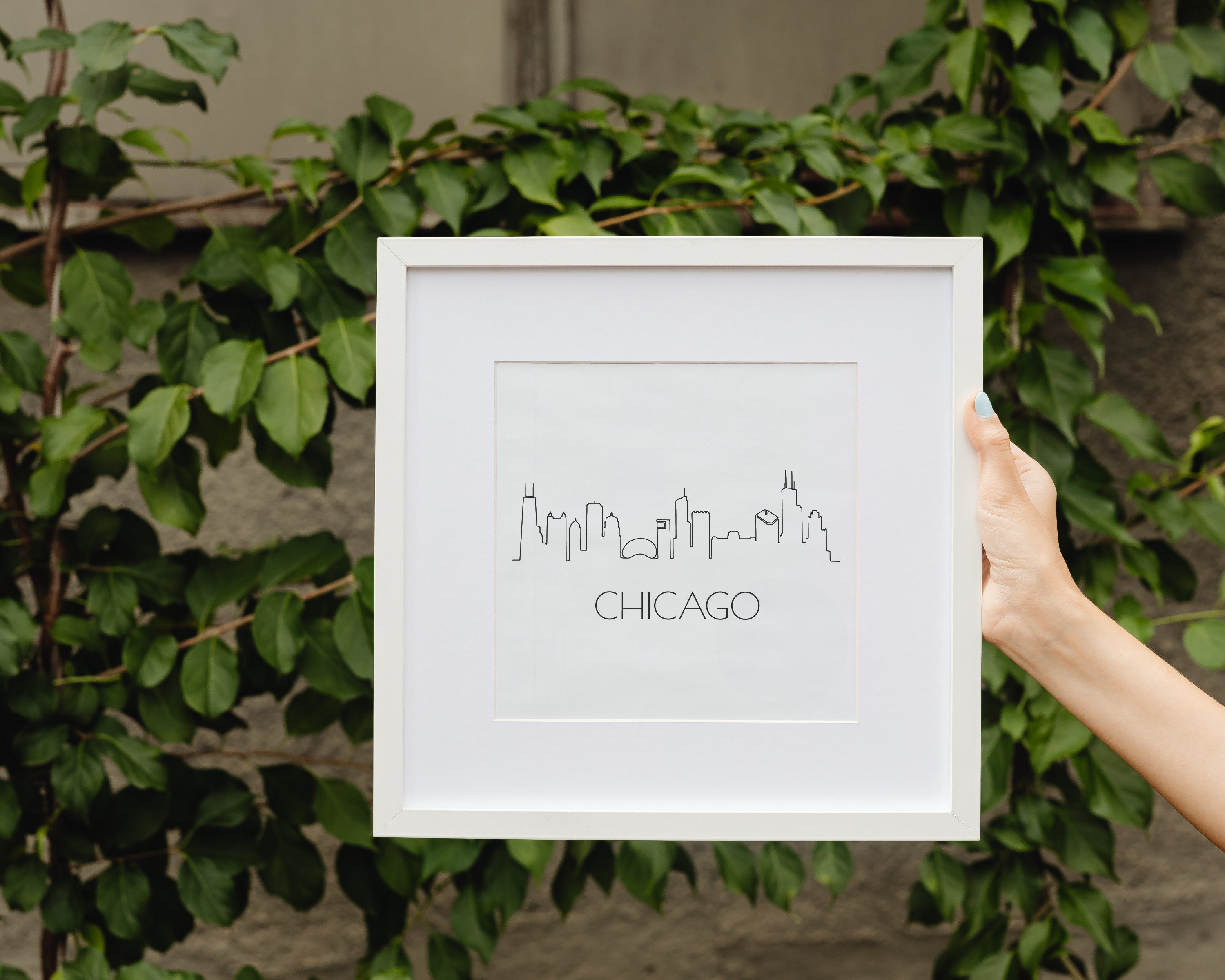 Chicago | Hand-drawn Line Art | Printable - Etsy