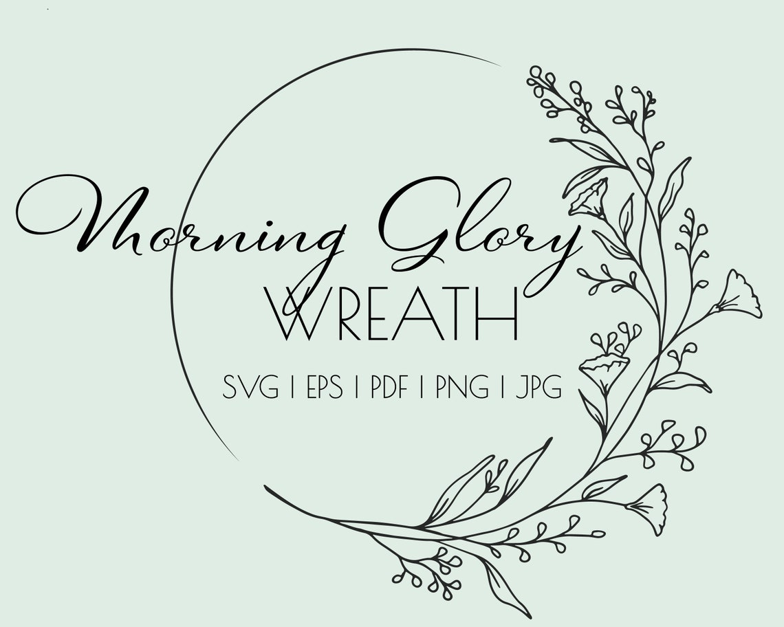 SVG Bundle | Morning Glory Wreath - Etsy
